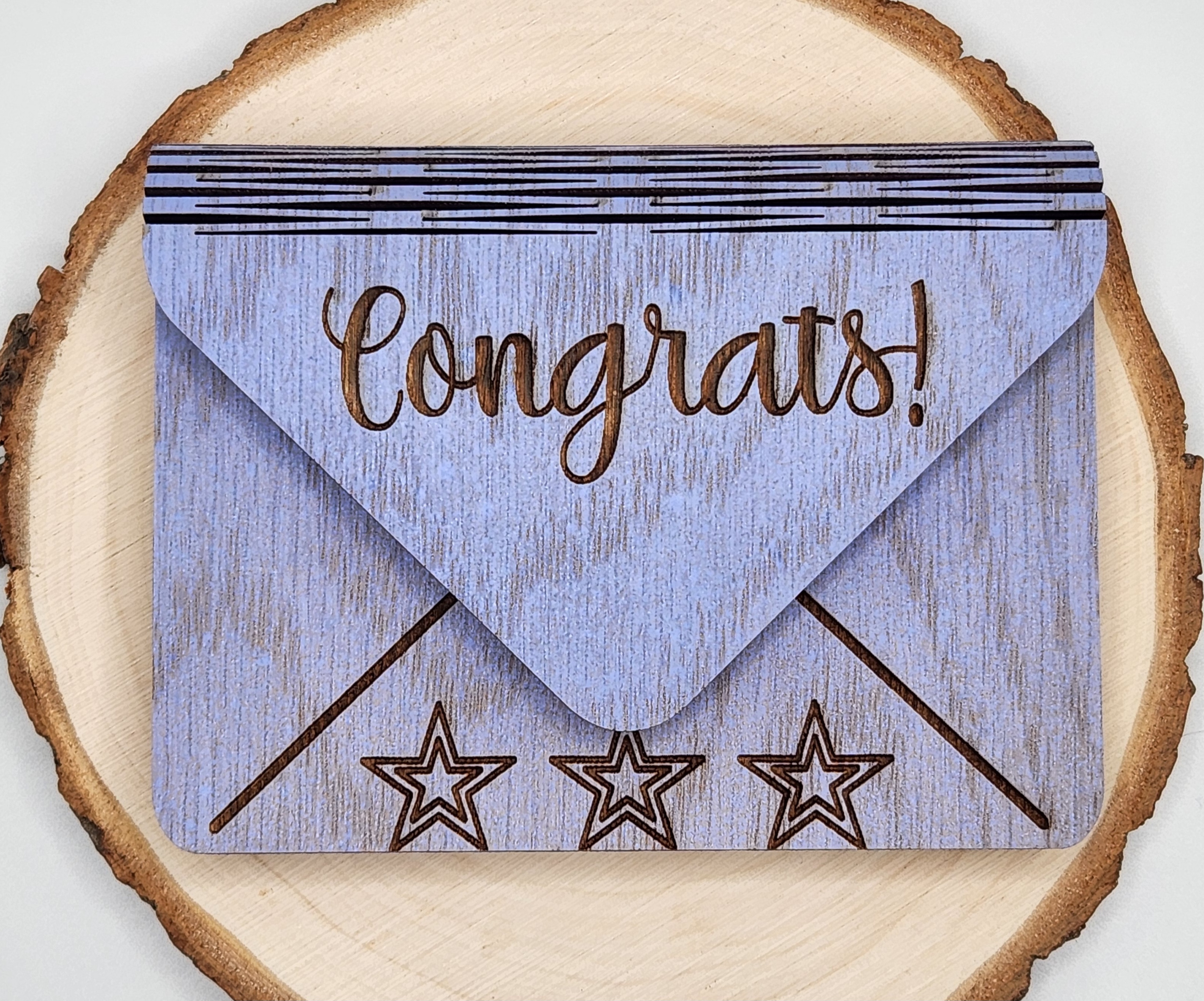 Gift Card Holder – Congrats – purple – MJ Design Co.